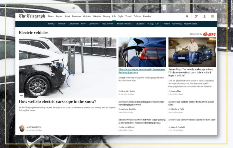 The Telegraph announces new dedicated electric vehicle channel » Newsworks